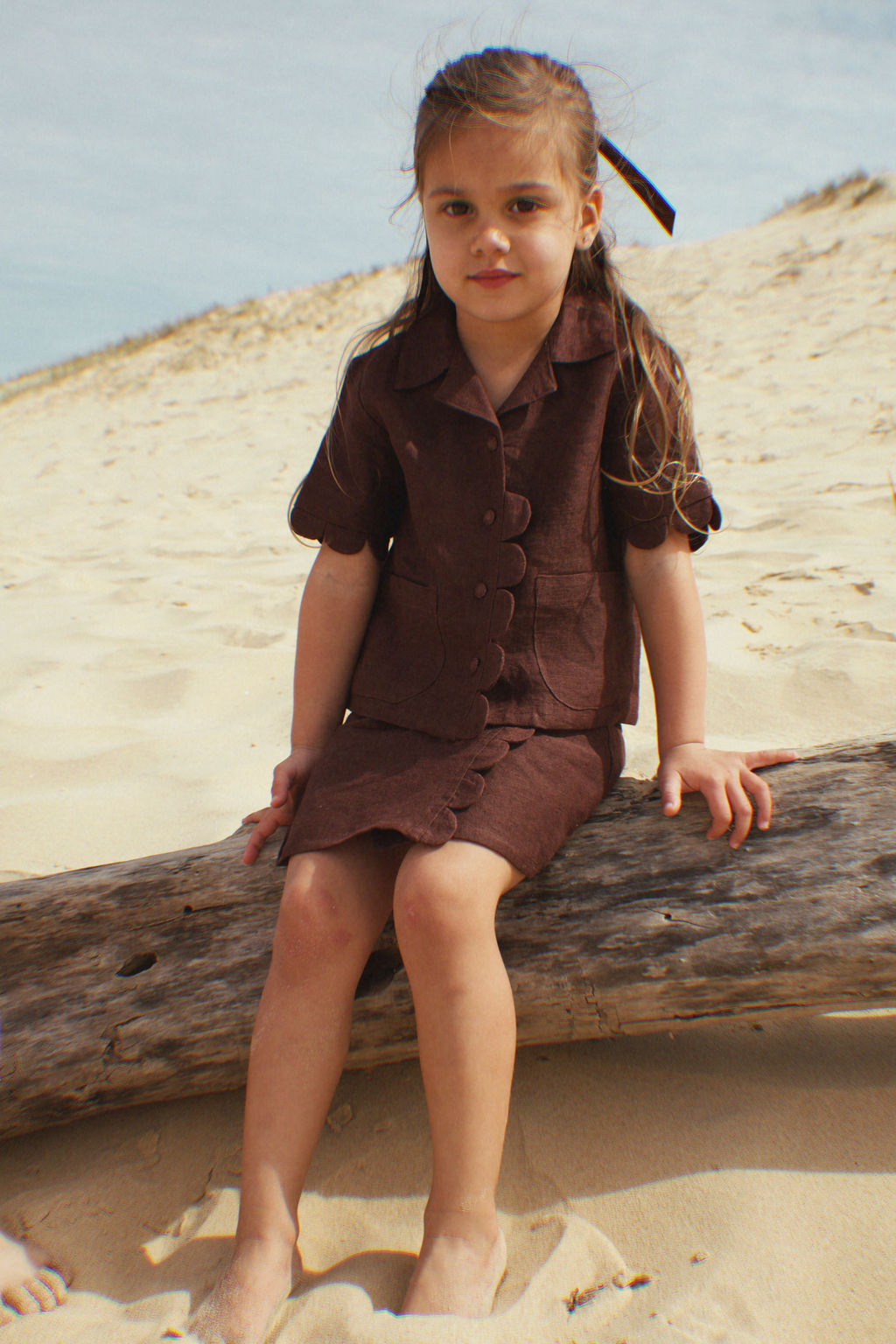 The Luna Brown Linen Skirt – VIKA